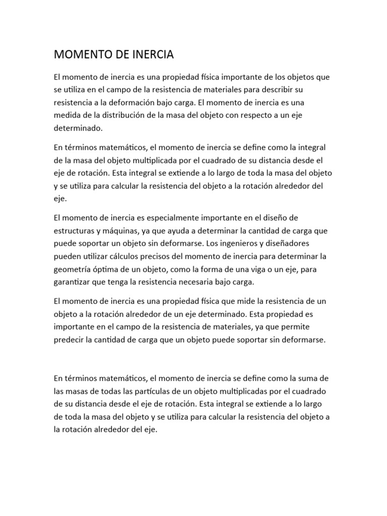 Momento de Inercia de un Cuadrado | PDF | Rotación | Masa