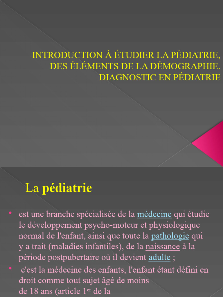 Curs 1 Pediatrie | PDF | Pédiatrie | Sciences de la santé