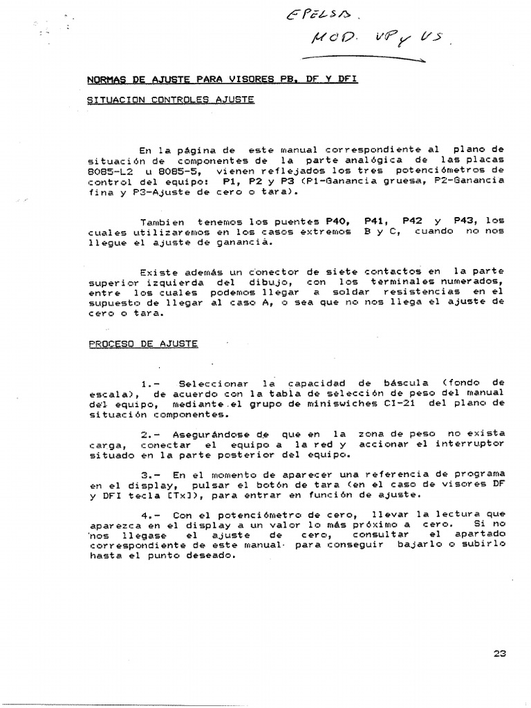 Epelsa Mod VP Vs | PDF