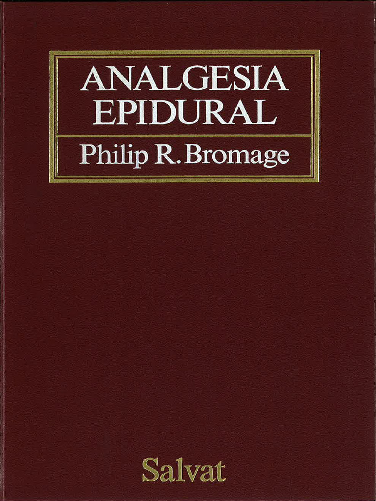 Analgesia Epidural Bromage | PDF