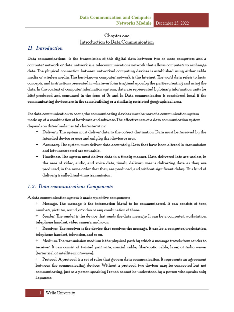Data Communication and Computer Networks | PDF | Network Topology | Osi ...