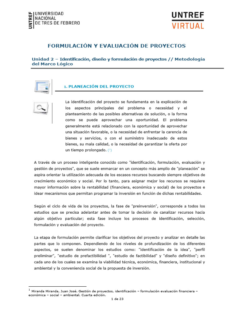 Unidad 2 - Formulacion y Evaluacion de Proyectos | PDF | Estudio de factibilidad | Presupuesto