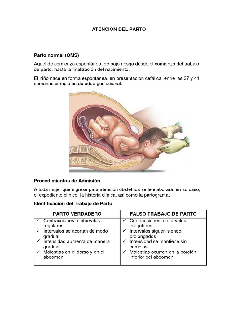 Atención al Parto Normal: Guía Práctica | PDF