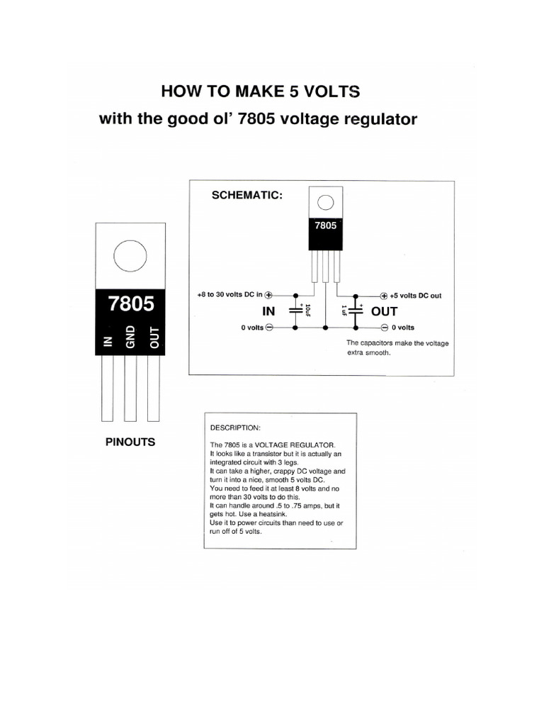 7805 Power Supply | PDF