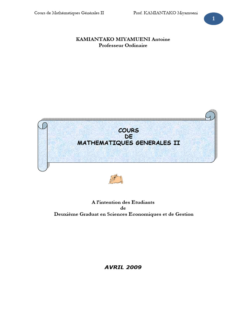 Math II g2b - Kamiantako | PDF