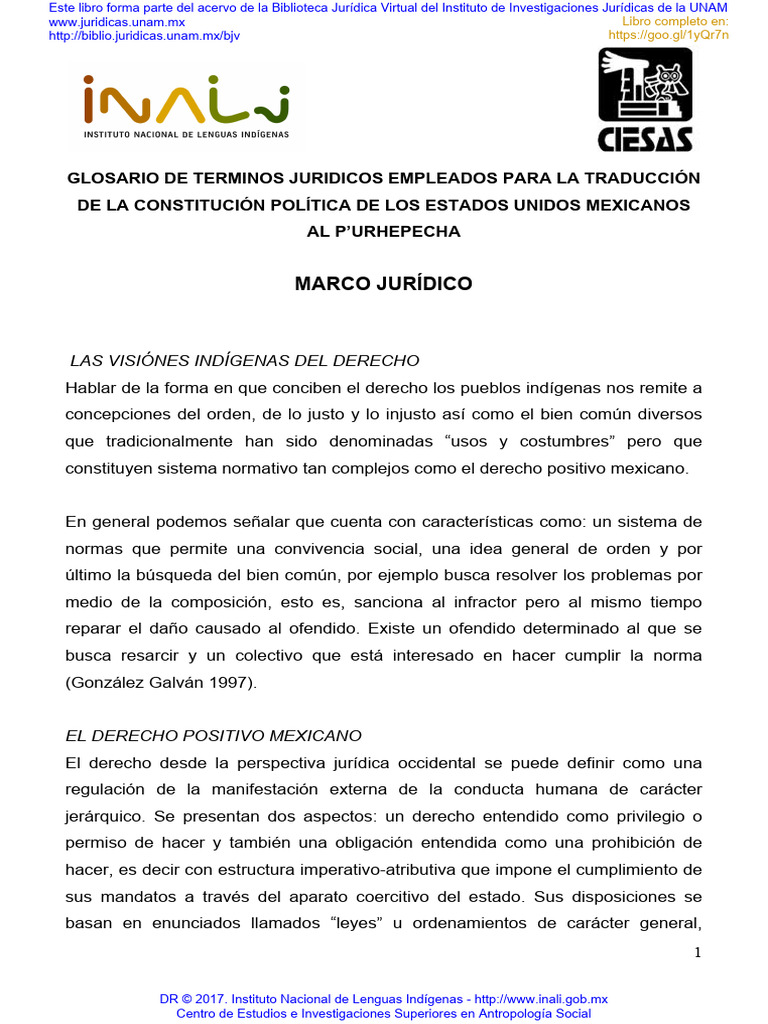 Glosario de Terminos Juridicos Empleados para La Traducción de La ...