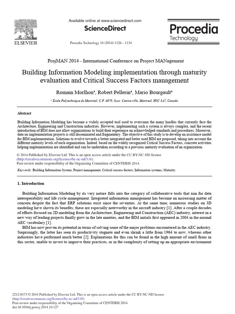 Building Information Modeling Implementation Through Maturity Evaluation and Critical Success ...
