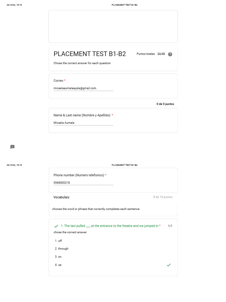 Placement Test b1-b2 | PDF | Energy Industry