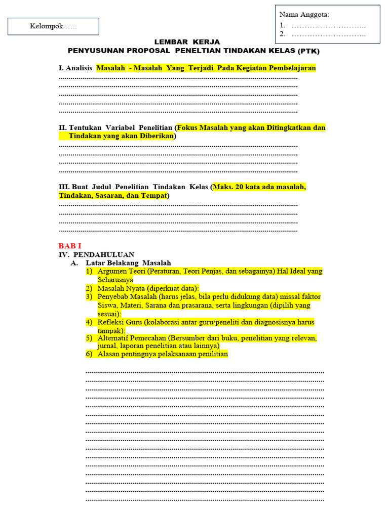WORD 2019 - Lembar-Kerja-Proposal-Ptk | PDF