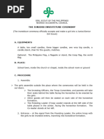 GSP Juniors Investiture Ceremony Guide | PDF | Scouting | Flag