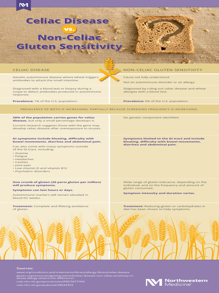 Gluten Intolerance Infographic | PDF | Gluten | Coeliac Disease