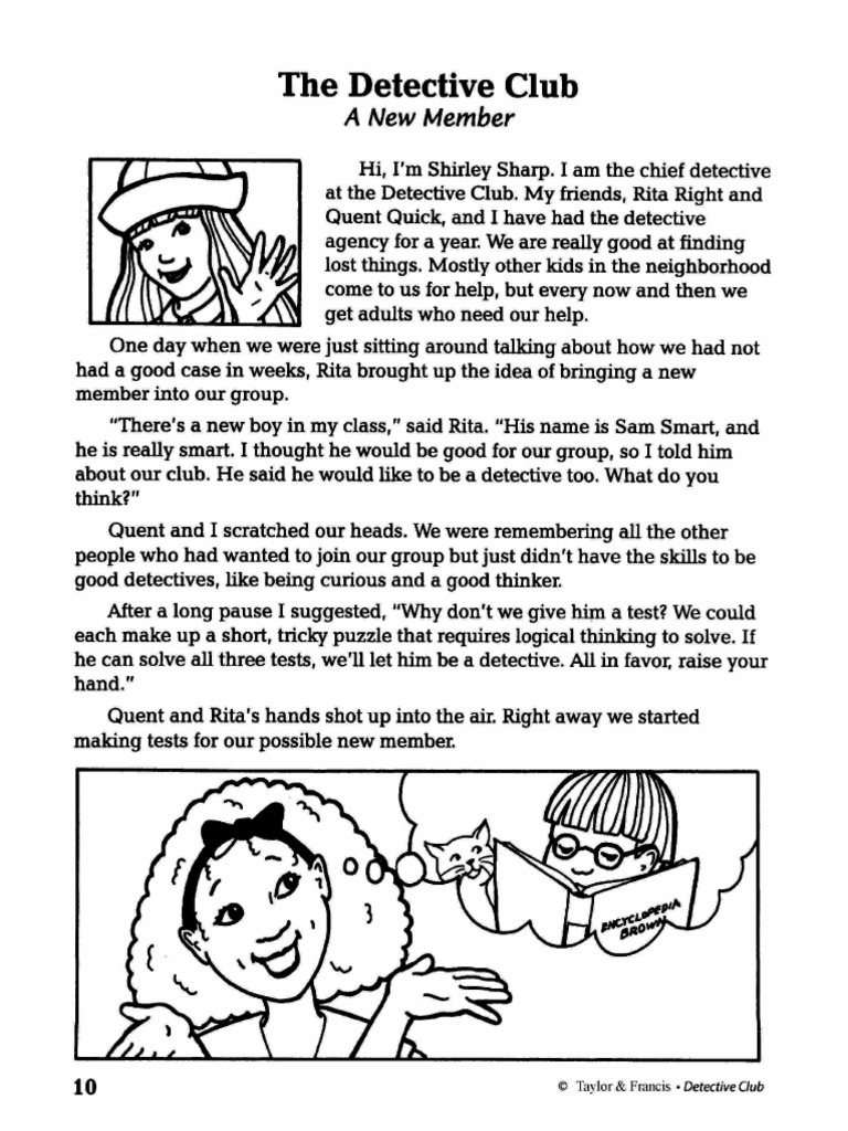 New Detective Club Member Test | PDF