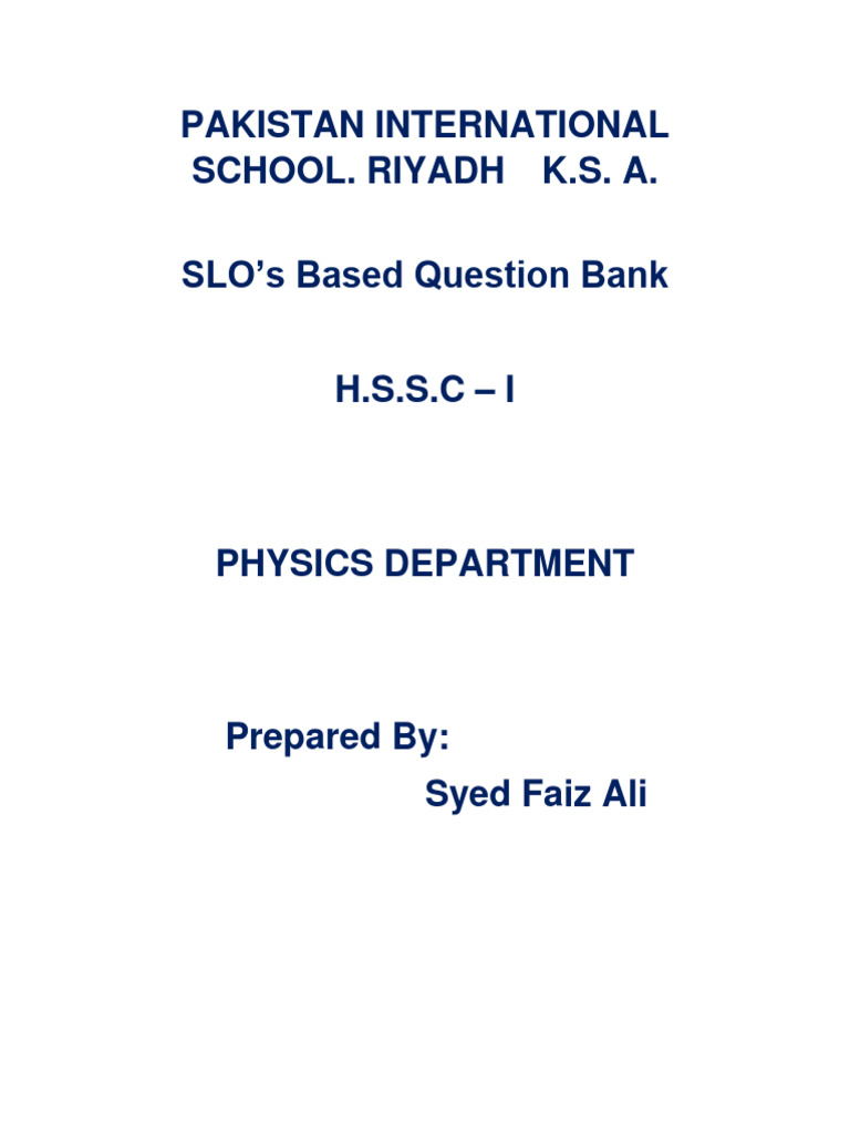 SLO-Based Physics Question Bank | PDF | Waves | Light