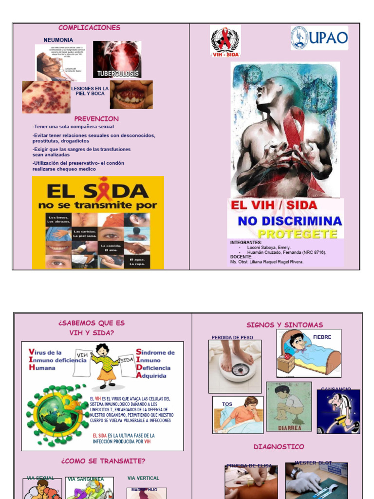Diptico Vih Sida | PDF | VIH | VIH / SIDA