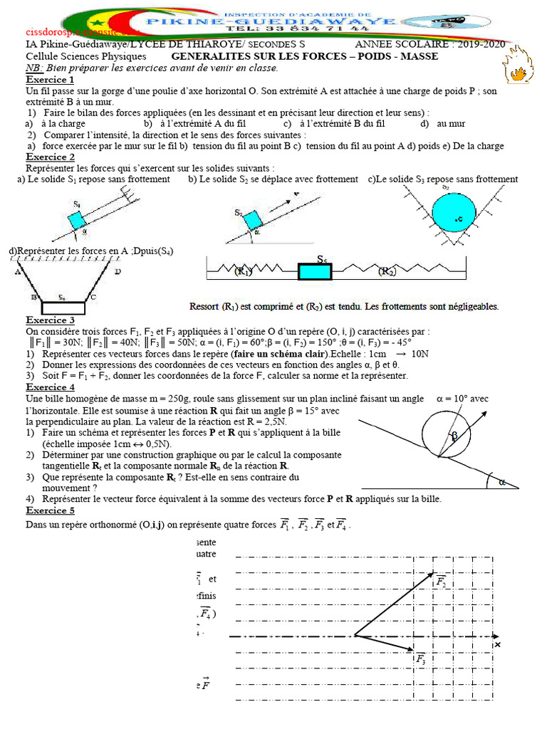 Generalites Sur Les Forces | PDF