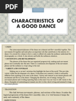 Key Characteristics of Effective Dance | PDF | Dances | Entertainment ...