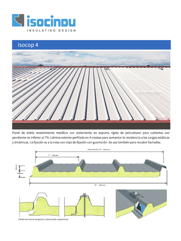 02 Ficha Tecnica Isocop 4 ISOCINDU | PDF