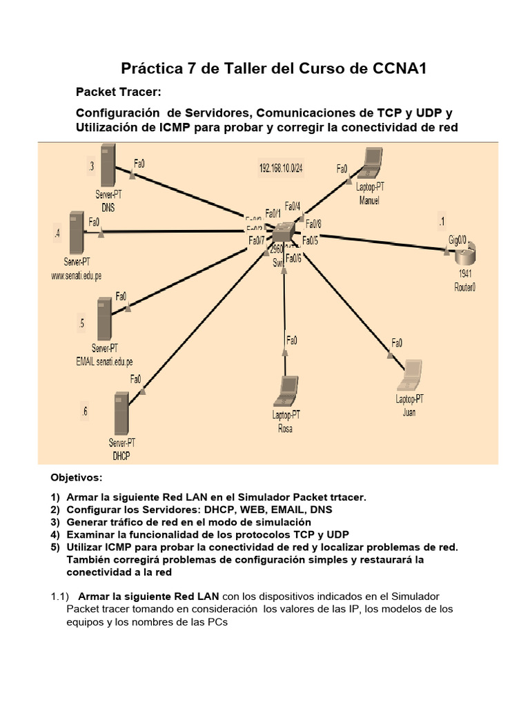 Práctica 7 de Taller Del Curso de CCNA1 | PDF