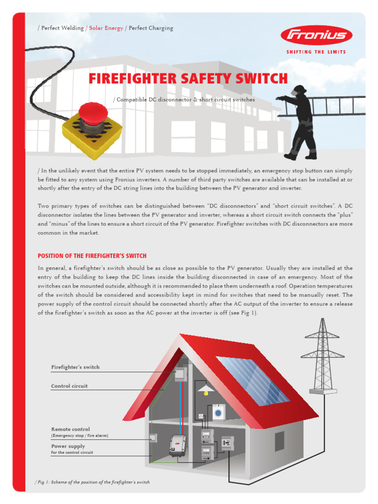 Firefighter Switches for PV Systems | PDF | Power Supply | Photovoltaics