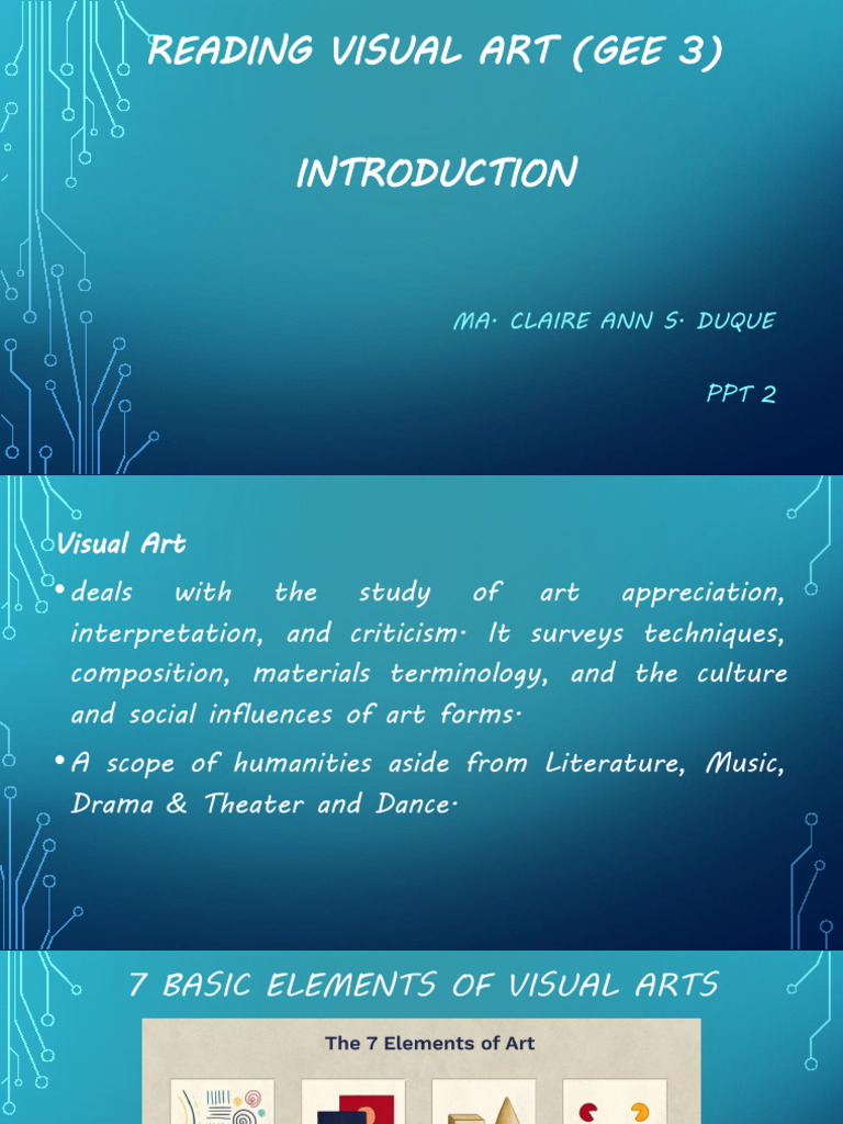 Reading Visual Art (Gee 3) : Ma. Claire Ann S. Duque PPT 2 | PDF | Virtual Reality | Augmented ...