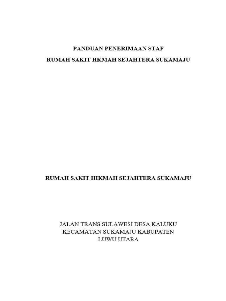 Panduan Penerimaan Staf | PDF | Karier & Perkembangan | Bisnis