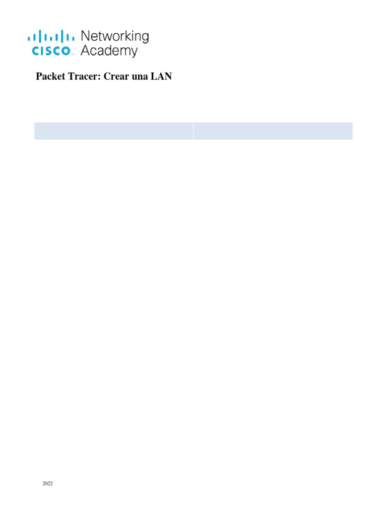 14.3.4 Packet Tracer - Create A LAN - ILM | PDF