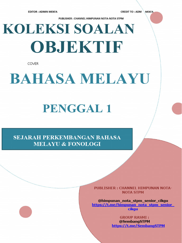 Koleksi Soalan Objektif BM Sem 1 & Skema | PDF
