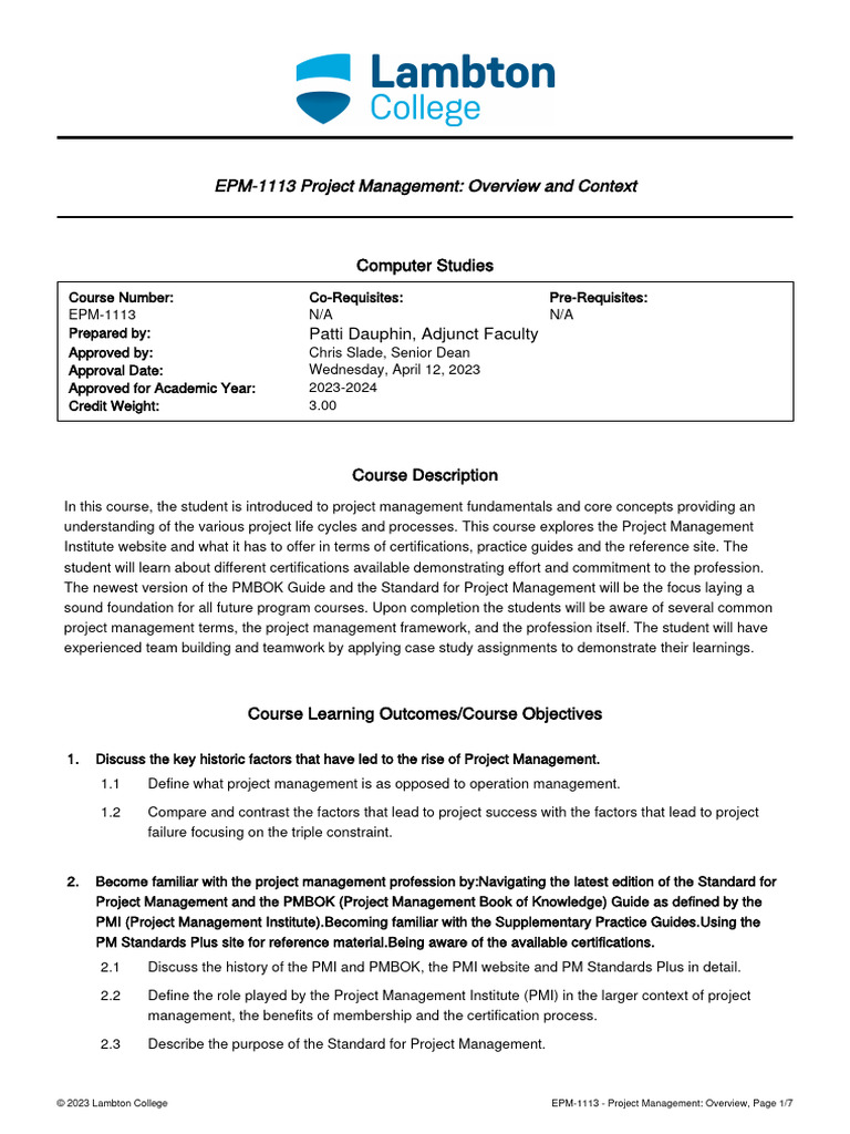 2023 2024 - Epm 1113 | PDF