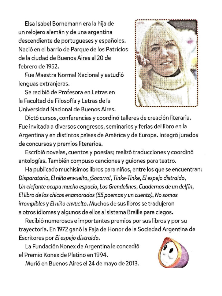 Biografia de Elsa Bornemann | PDF