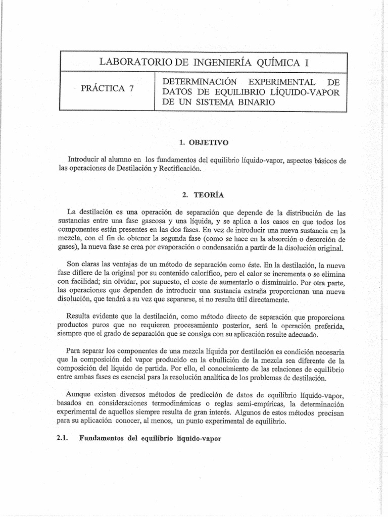 Lab. Ing. Quimica 1. Practica 7 | PDF
