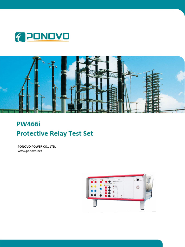 PW466i Protective Relay Test Set Brochure | PDF | Relay | Electrical ... PW466i Protective Relay Test Set Brochure | PDF | Relay | Electrical ...