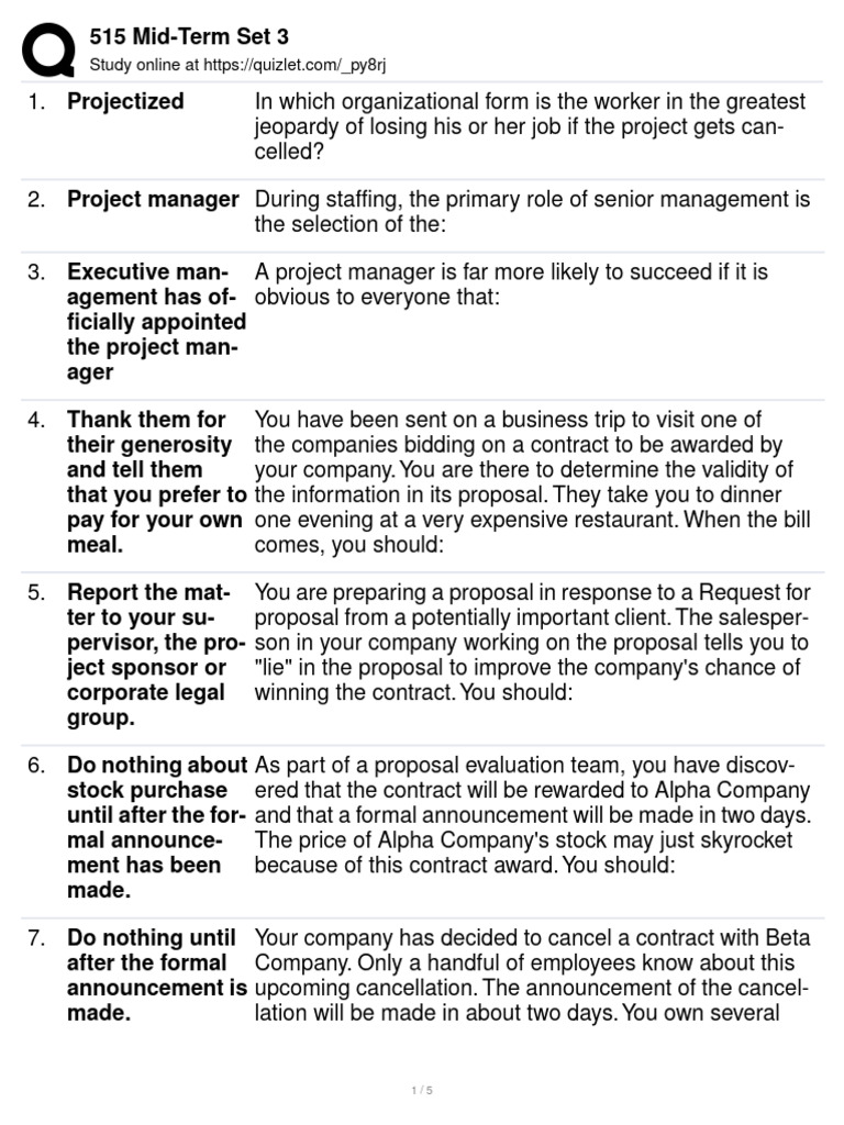 Project Management 1 | PDF