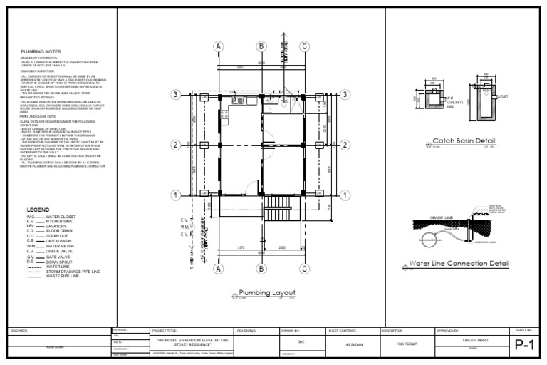 Catch Basin Detail: Legend | PDF | Plumbing | Storm Drain