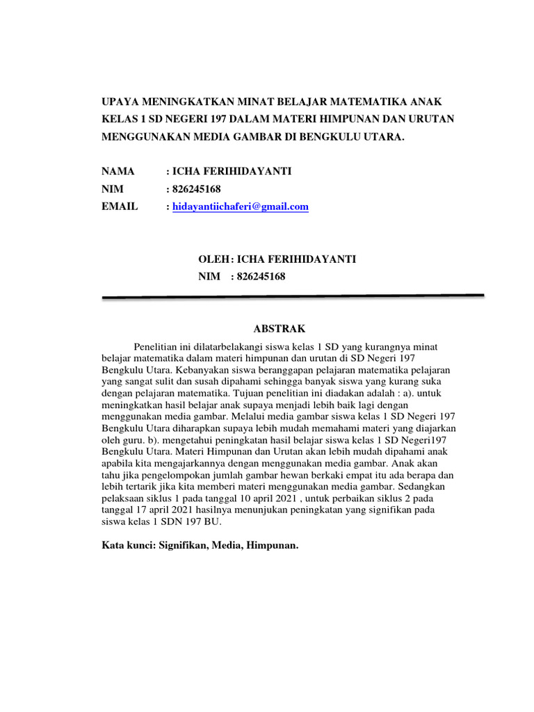 Laporan Karil Icha Ferihidayantii | PDF