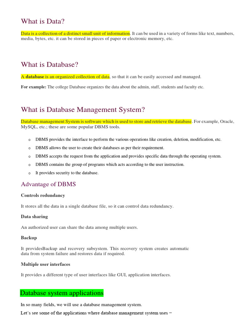 Module 1 Pdf Databases Relational Model