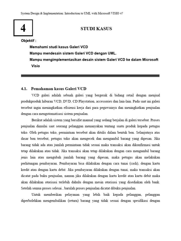 4 STUDI KASUS Pemahaman Kasus Galeri VCD | PDF