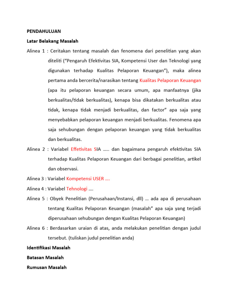 CONTOH FORMAT PROPOSAL | PDF
