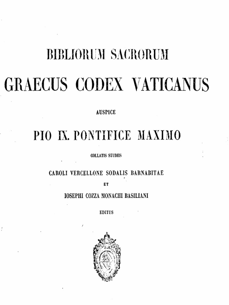 Codex - B - Códice Vaticanus | PDF