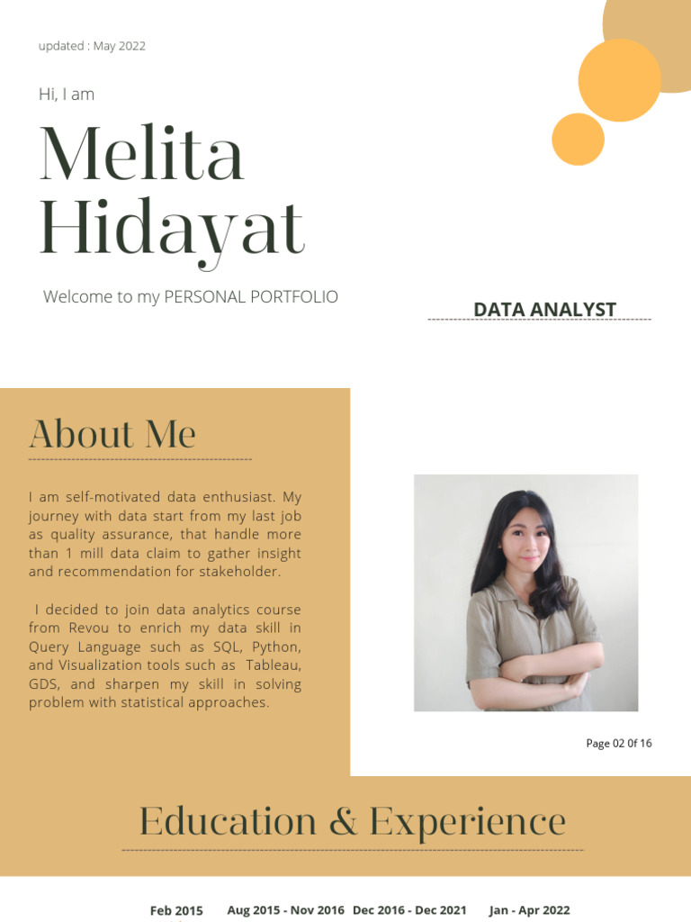 Melita Hidayat's Data Analyst Portfolio | PDF | Data Analysis | Sql