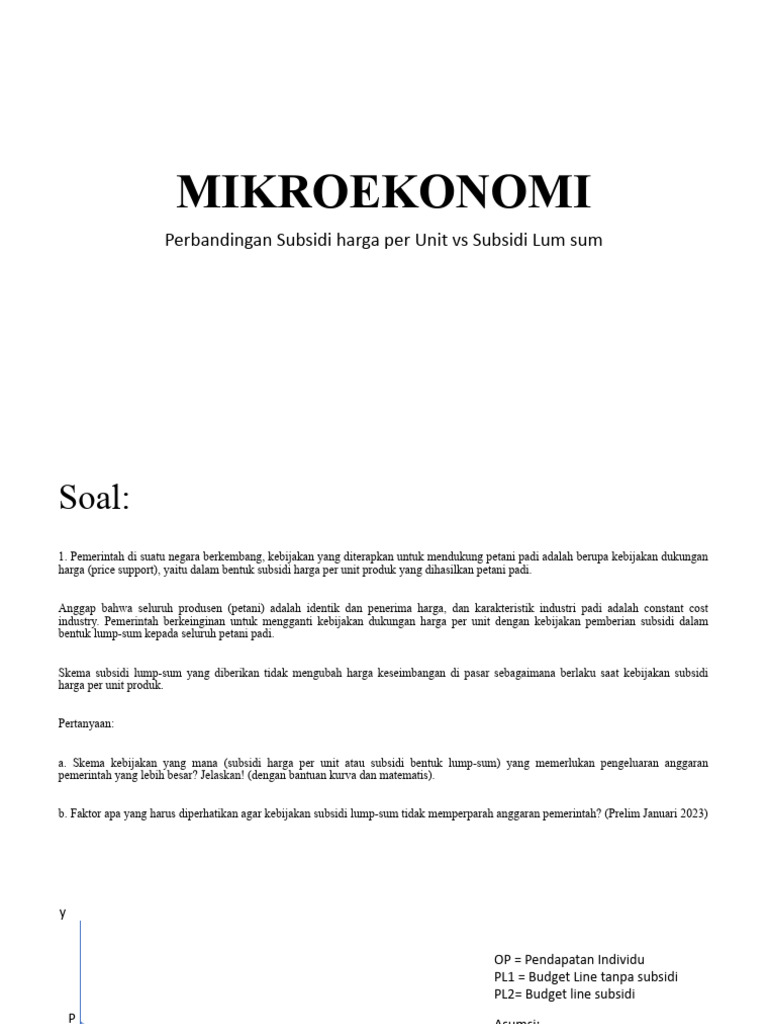 Mikroekonomi Soal 1 | PDF