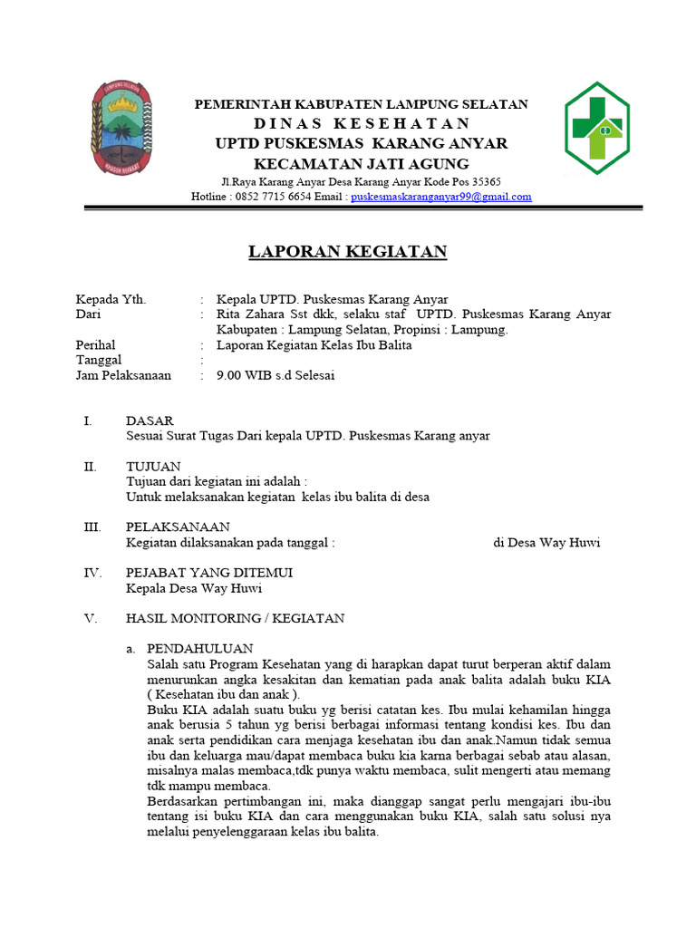 Format Laporan TT | PDF