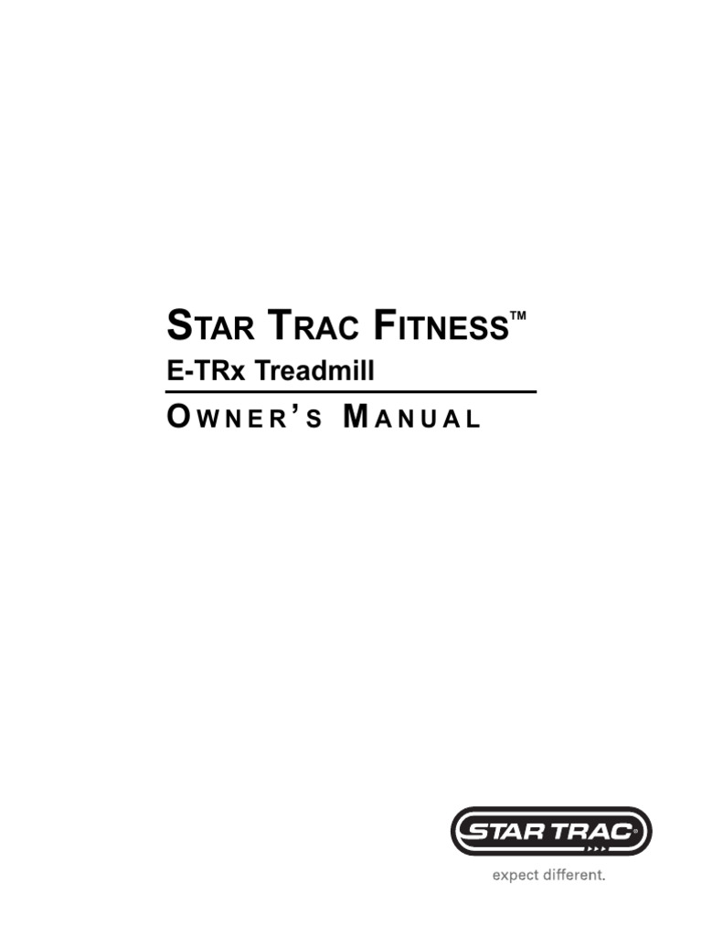 Star Trac E-TRx Manual | PDF | Physical Exercise