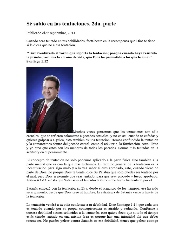 Sé Sabio en Las Tentaciones (2a. Parte) | PDF