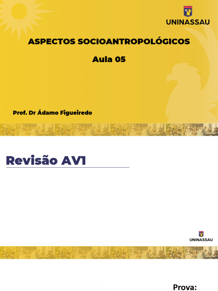 Aula 05 - Aspectos Socioantropológicos | PDF