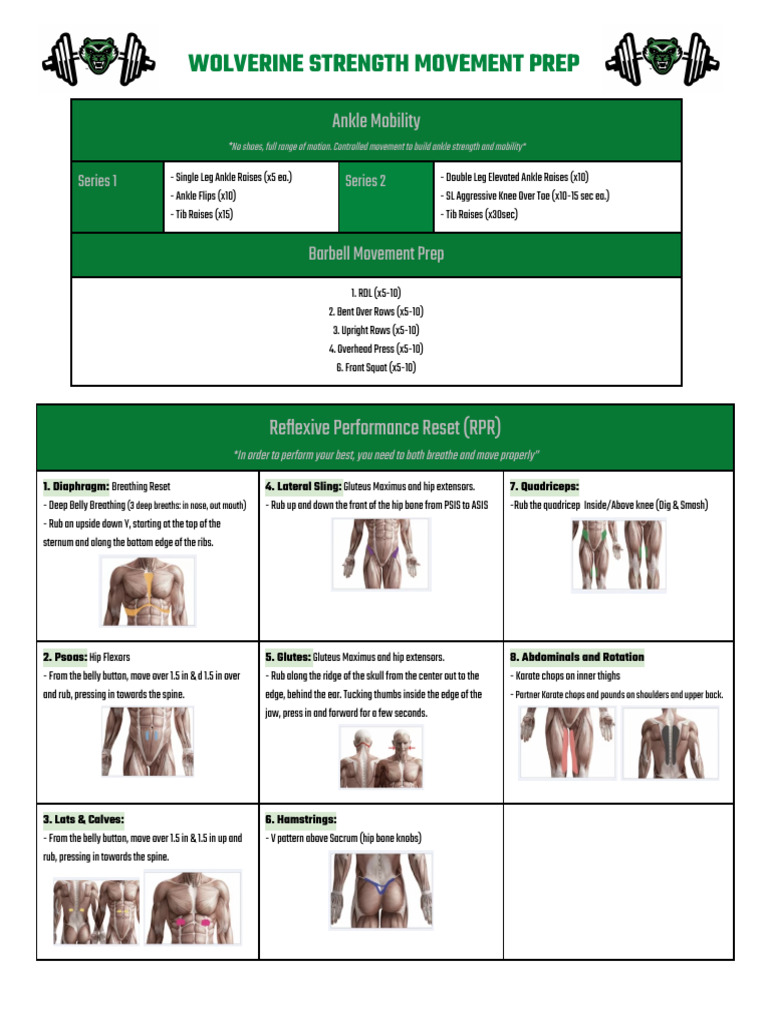 RPR Movement Prep | PDF | Anatomical Terms Of Motion | Musculoskeletal System