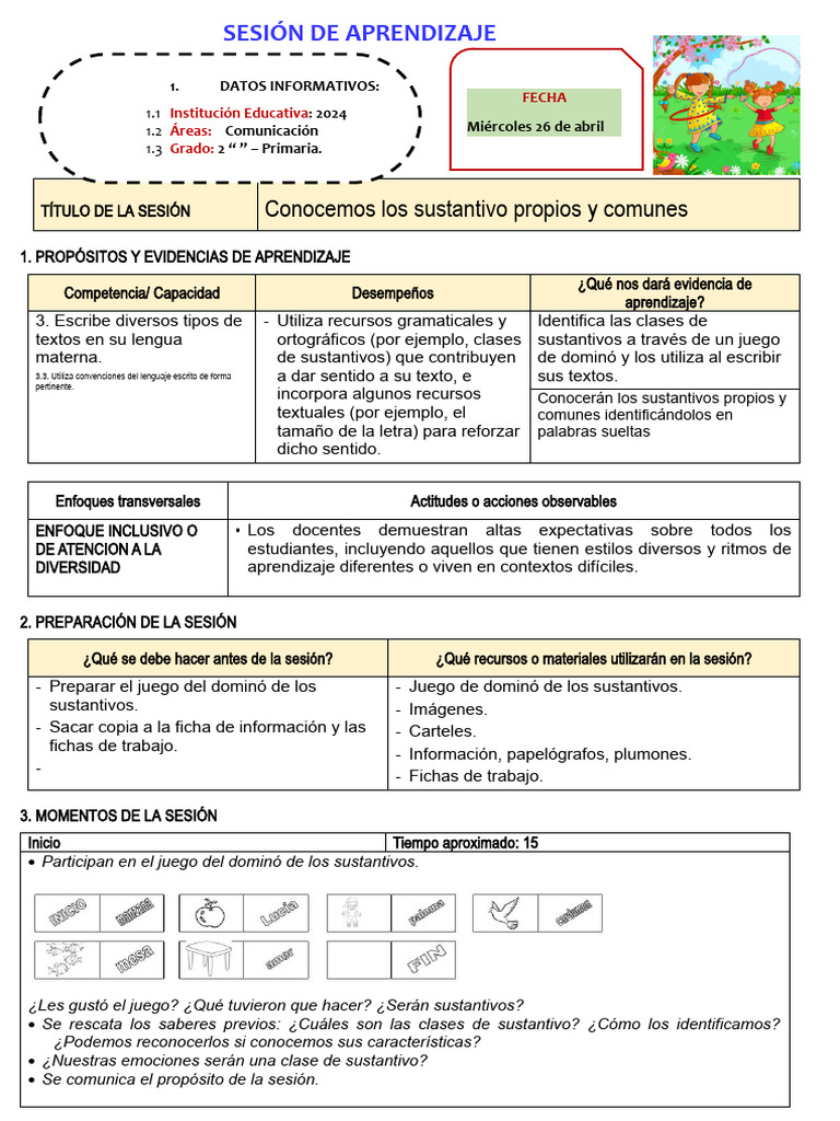 Sustantivo Propio y Comun | PDF