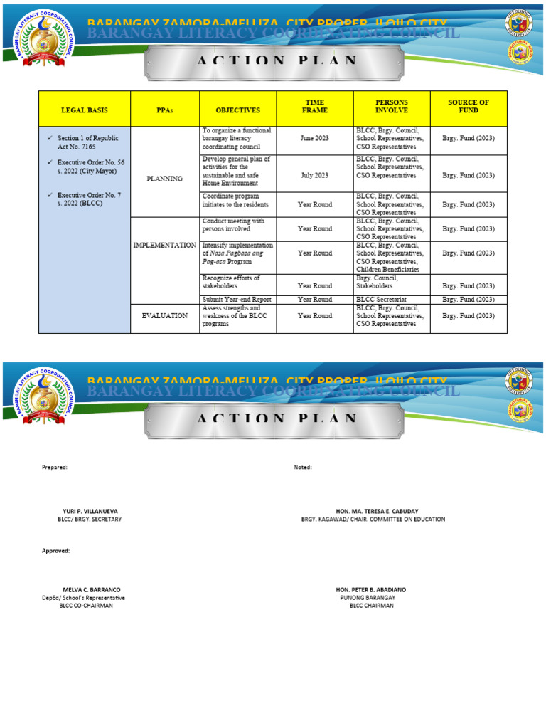 BLCC Action Plan | PDF