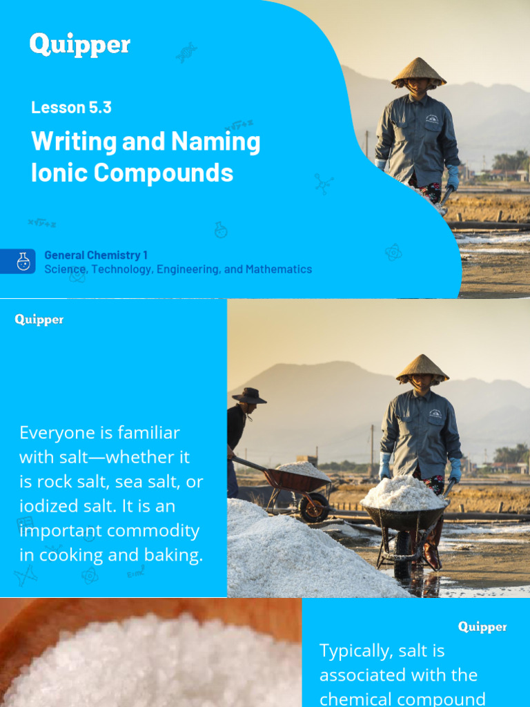 Writing and Naming Ionic Compounds | PDF