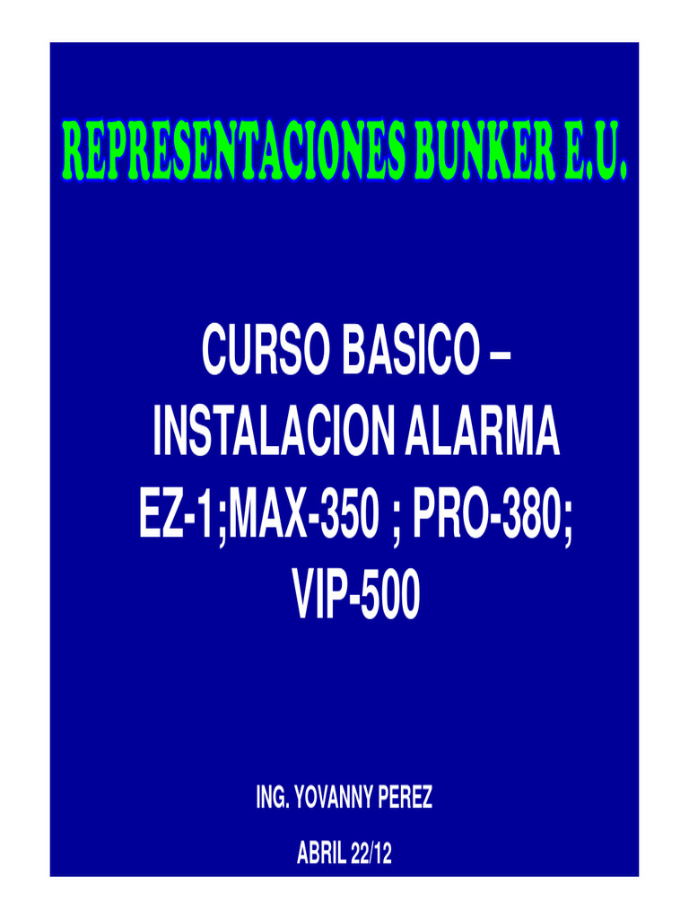 Manual Curso Basico Ins. Alarmas | PDF