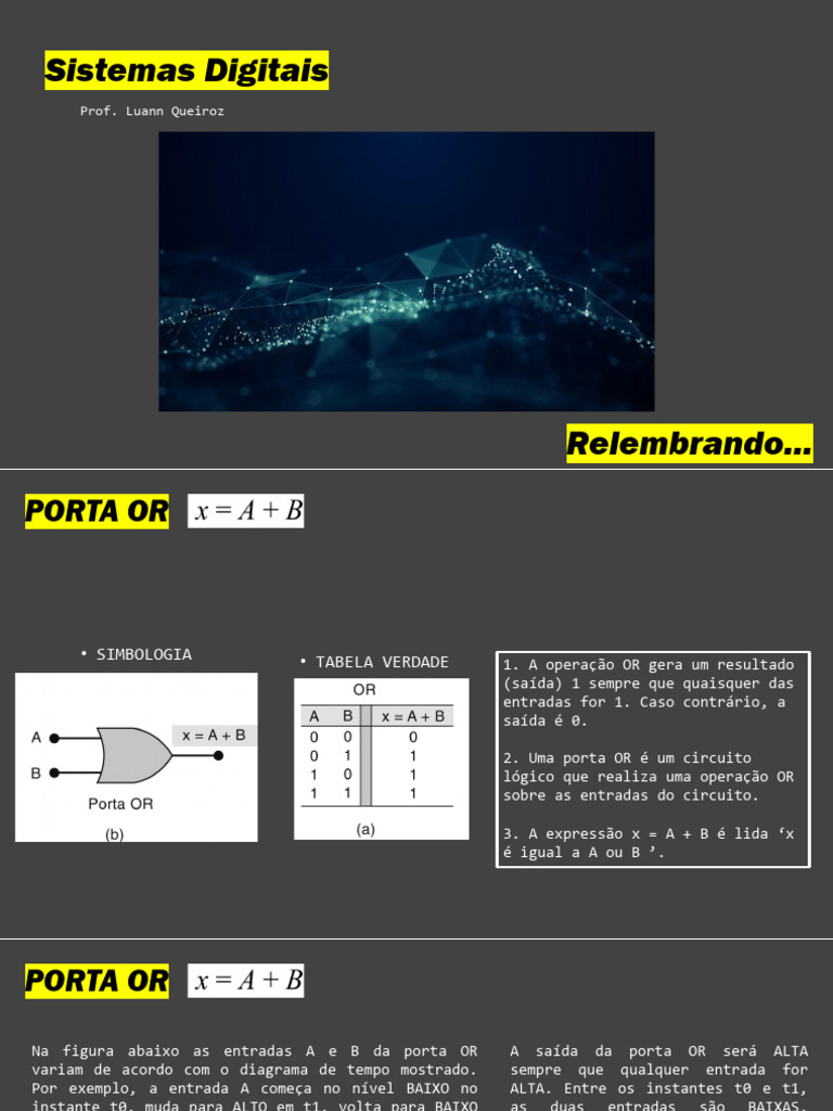 Circuitos Lógicos: Portas e Tabelas Verdade | PDF | Rede elétrica ...